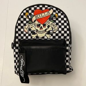 Ed Hardy | Bags | Nwt Ed Hardy Unisex Nylon Skull Checkers Mini ...